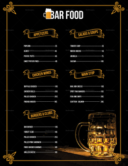 Pub Menu Design Template in PSD, Word, Publisher, Illustrator, InDesign