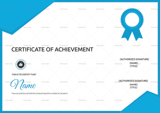 Sailing Achievement Certificate Design Template in PSD, Word