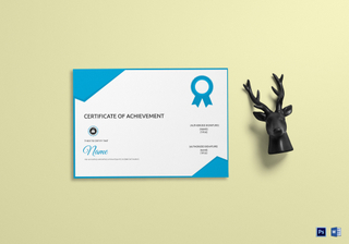 Sailing Achievement Certificate Design Template in PSD, Word