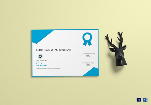 Sailing Achievement Certificate Design Template in PSD, Word