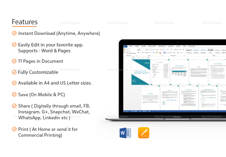 Product Launch Plan Template in Word, Google Docs, Apple Pages