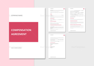 Compensation Agreement Template in Word, Google Docs, Apple Pages