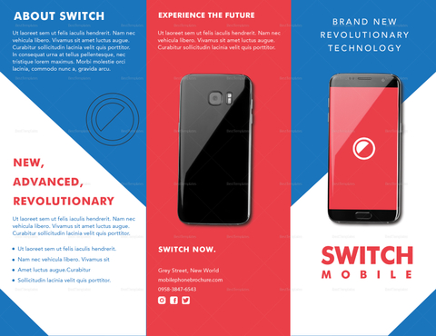 Mobile Phone Brochure Design Template in PSD, Word, Publisher ...