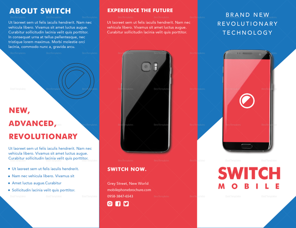 Mobile Phone Brochure Design Template in PSD, Word, Publisher ...