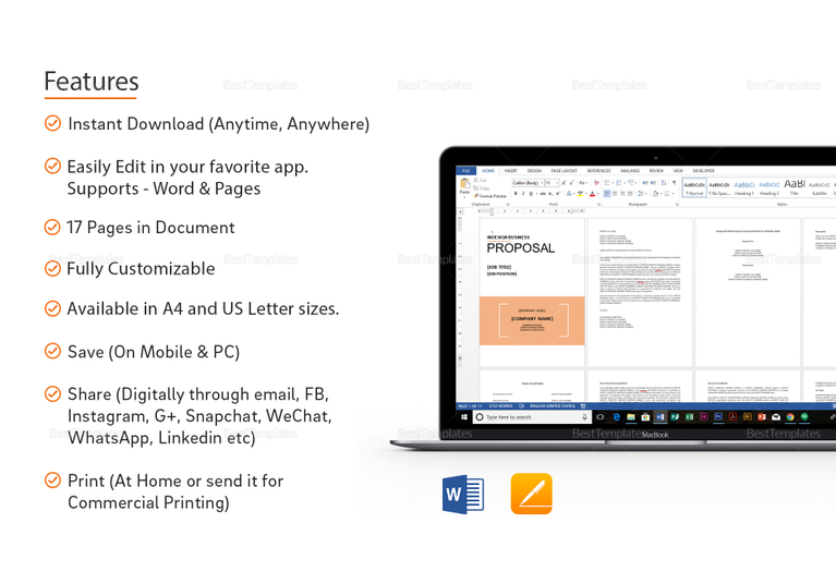 Indesign Business Proposal Template in Word, Google Docs, Apple Pages ...