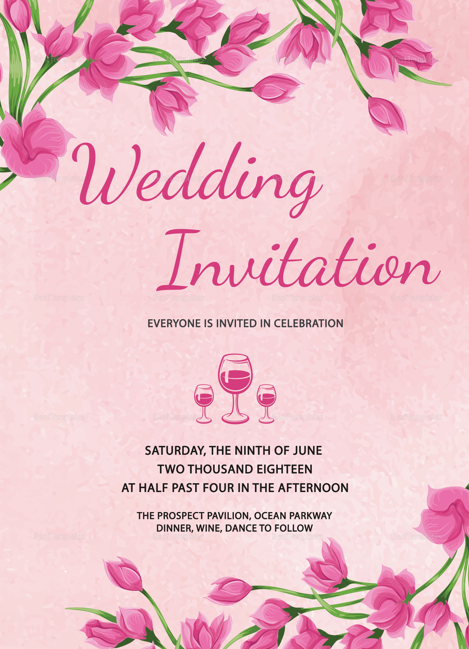 Pink Invitation Template