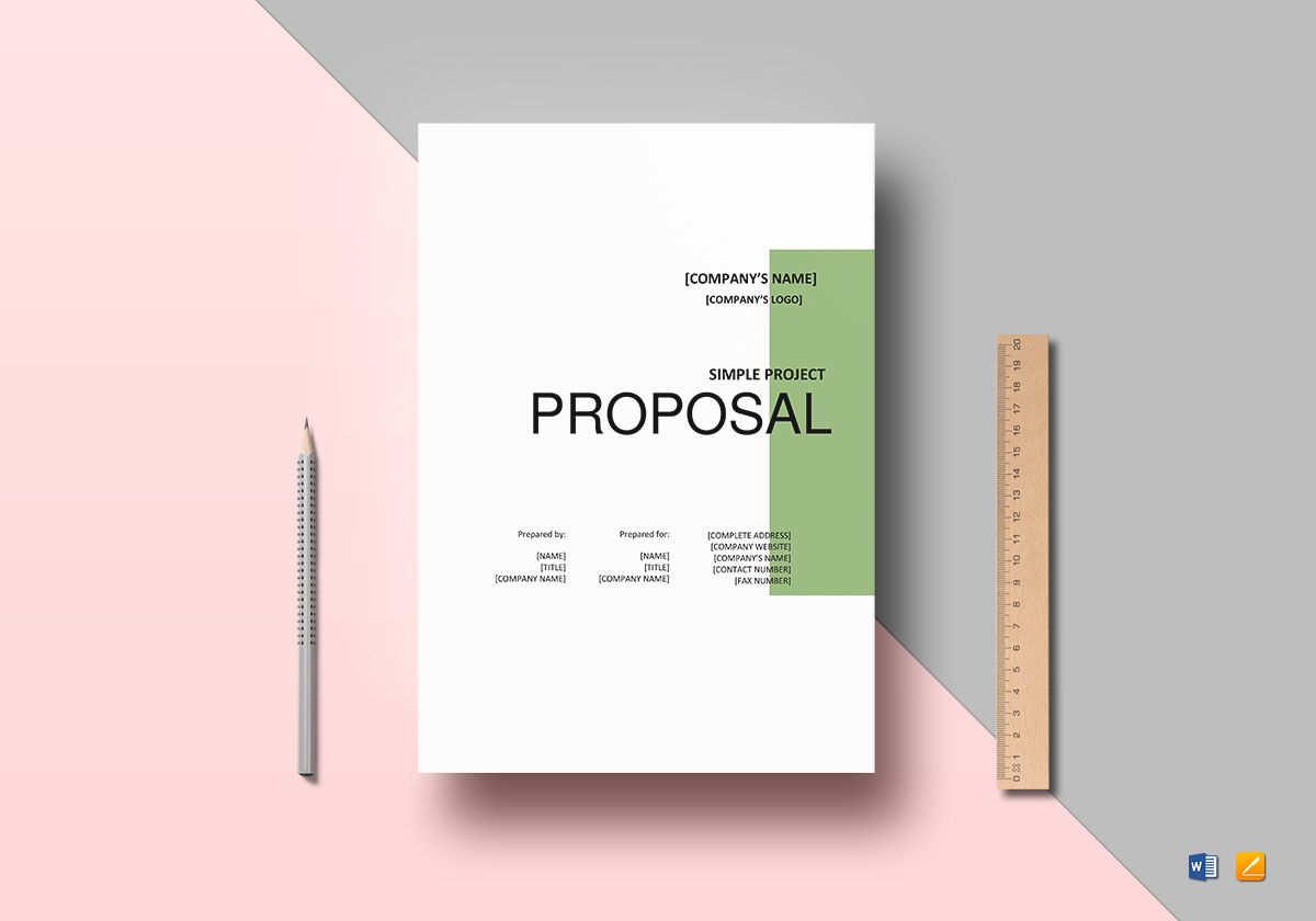 Simple Project Proposal Template In Word Google Docs Apple Pages