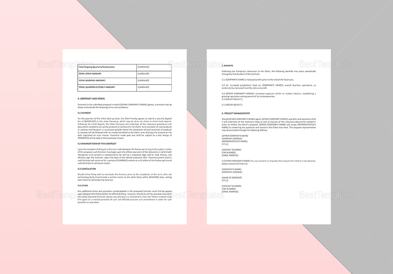 Simple Project Proposal Template in Word, Google Docs, Apple Pages