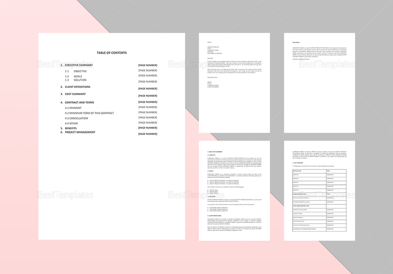 Simple Project Proposal Template in Word, Google Docs, Apple Pages