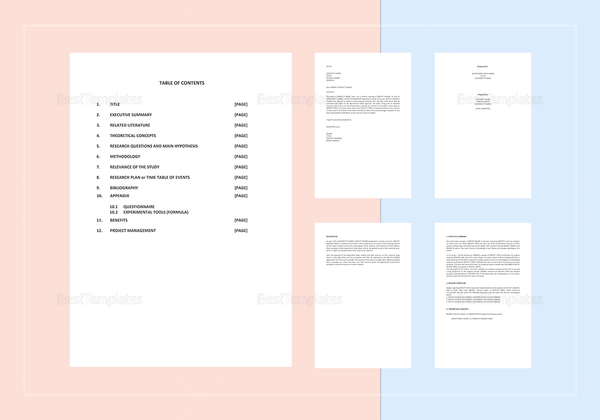 Thesis Proposal Template in Word, Google Docs, Apple Pages