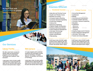Courses Brochure Design Template in PSD, Word, Publisher, Illustrator ...