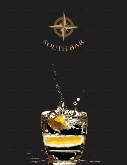 Gold and Black Bar Menu Design Template in PSD, Word, Publisher ...