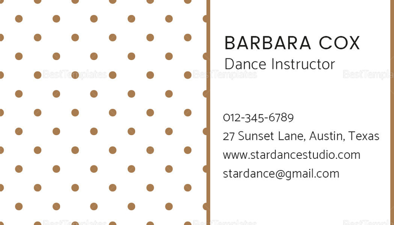 Dotted Business Card Template in PSD, Word, Publisher, Illustrator ...