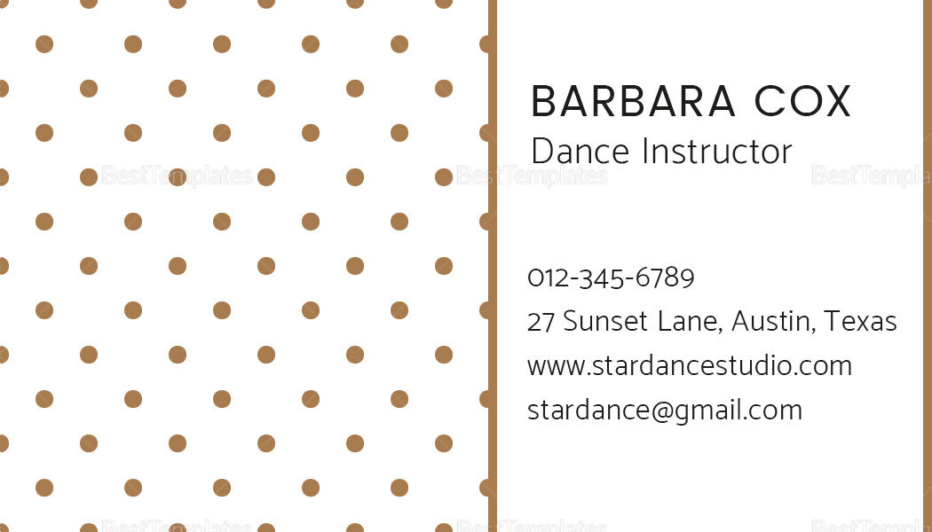 Dotted Business Card Template in PSD, Word, Publisher, Illustrator ...