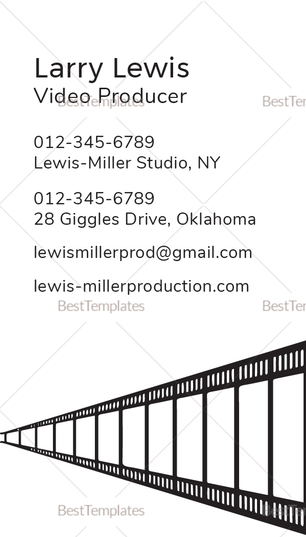 Video Producer Business card Template in PSD, Word, Publisher ...