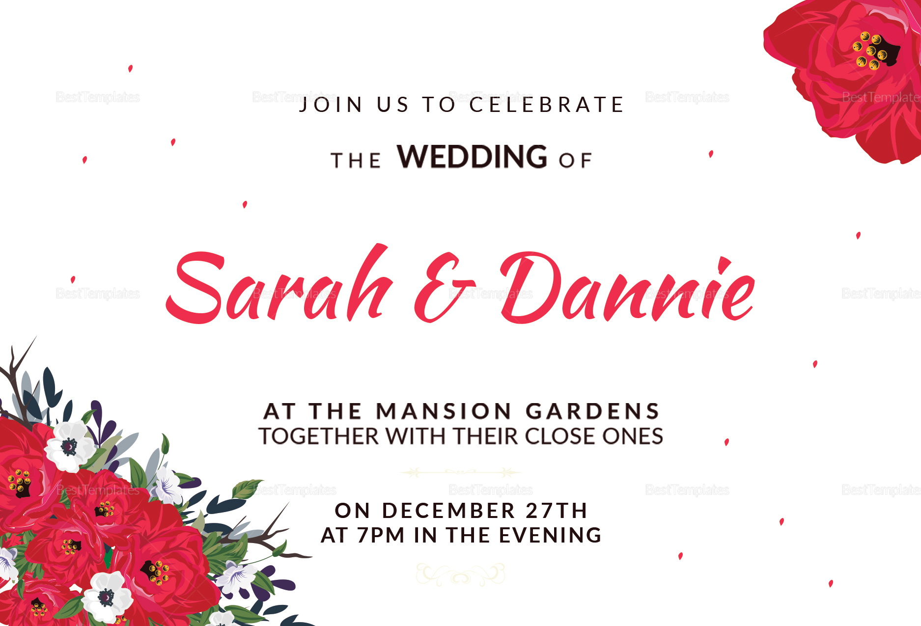Wedding Invitation Website Template Free Best Design Idea