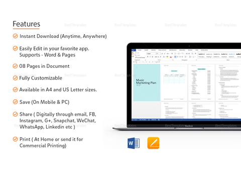 Music Marketing Plan Template in Word, Google Docs, Apple Pages