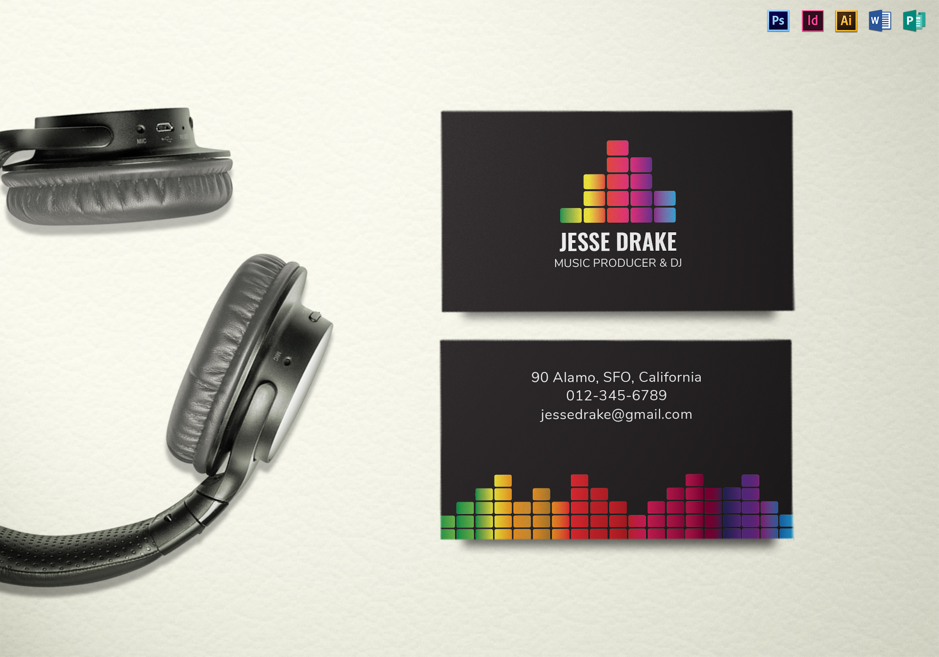 Dj Business Cards Amazing DJ Business Cards PSD Templates Design 
