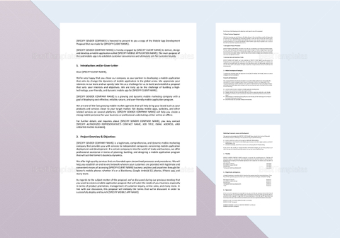 Mobile App Development Proposal Template in Word, Google Docs, Apple Pages