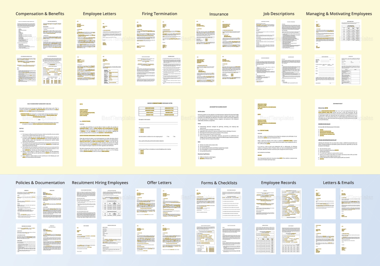 HR Documents & Templates (Bundle) in Word, Google Docs, Apple Pages