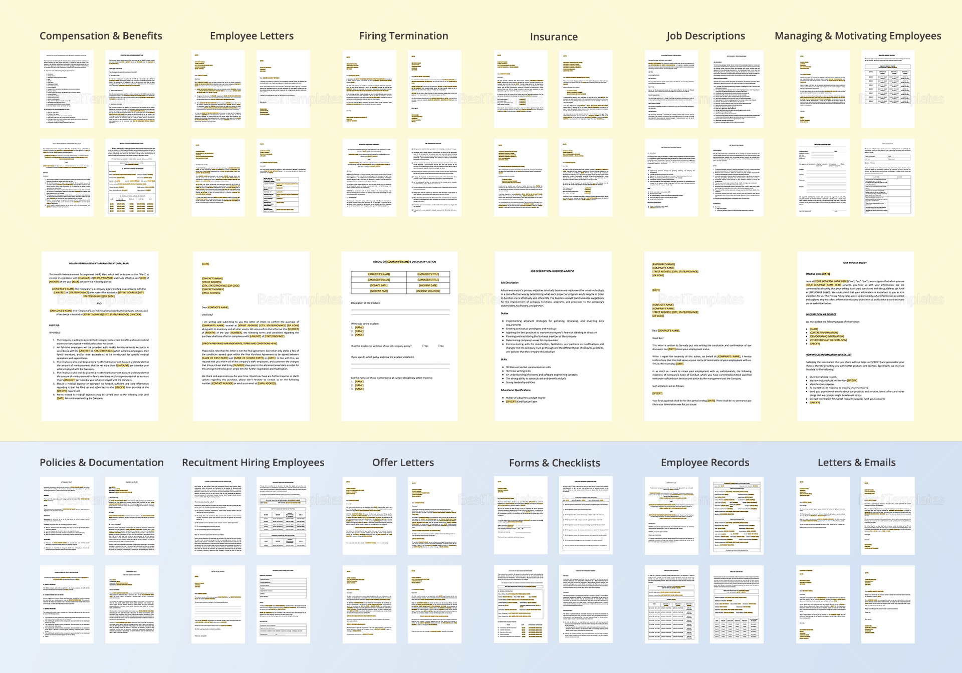 HR Documents Templates Bundle In Word Google Docs Apple Pages HR Documents Templates Bundle In Word Google Docs Apple Pages
