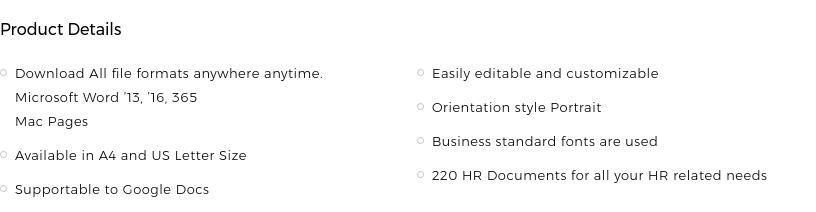 HR Documents & Templates (Bundle) in Word, Google Docs, Apple Pages