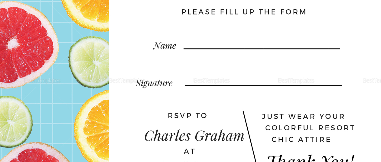 Cocktail Party Invitation Card Design Template in PSD, Word, Publisher ...