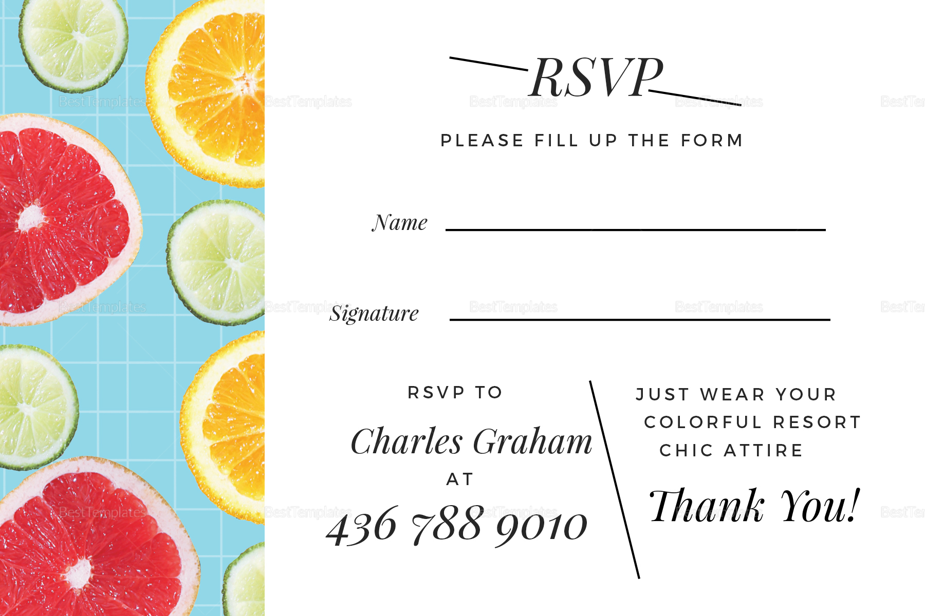 Cocktail Party Invitation Card Design Template in PSD, Word, Publisher ...