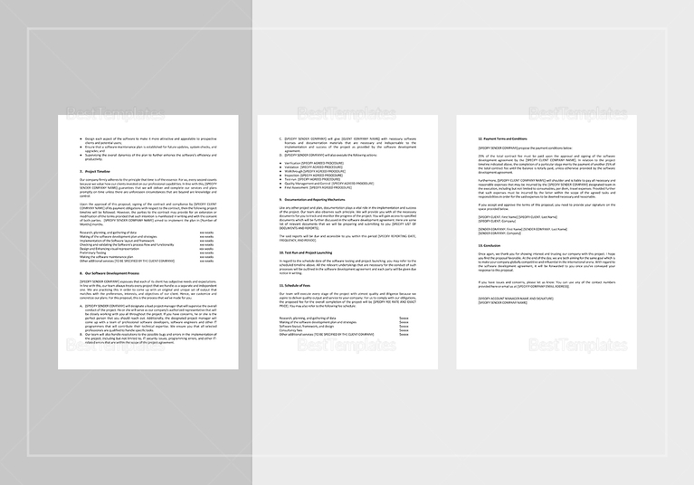 Software Development Proposal Template in Word, Google Docs, Apple Pages