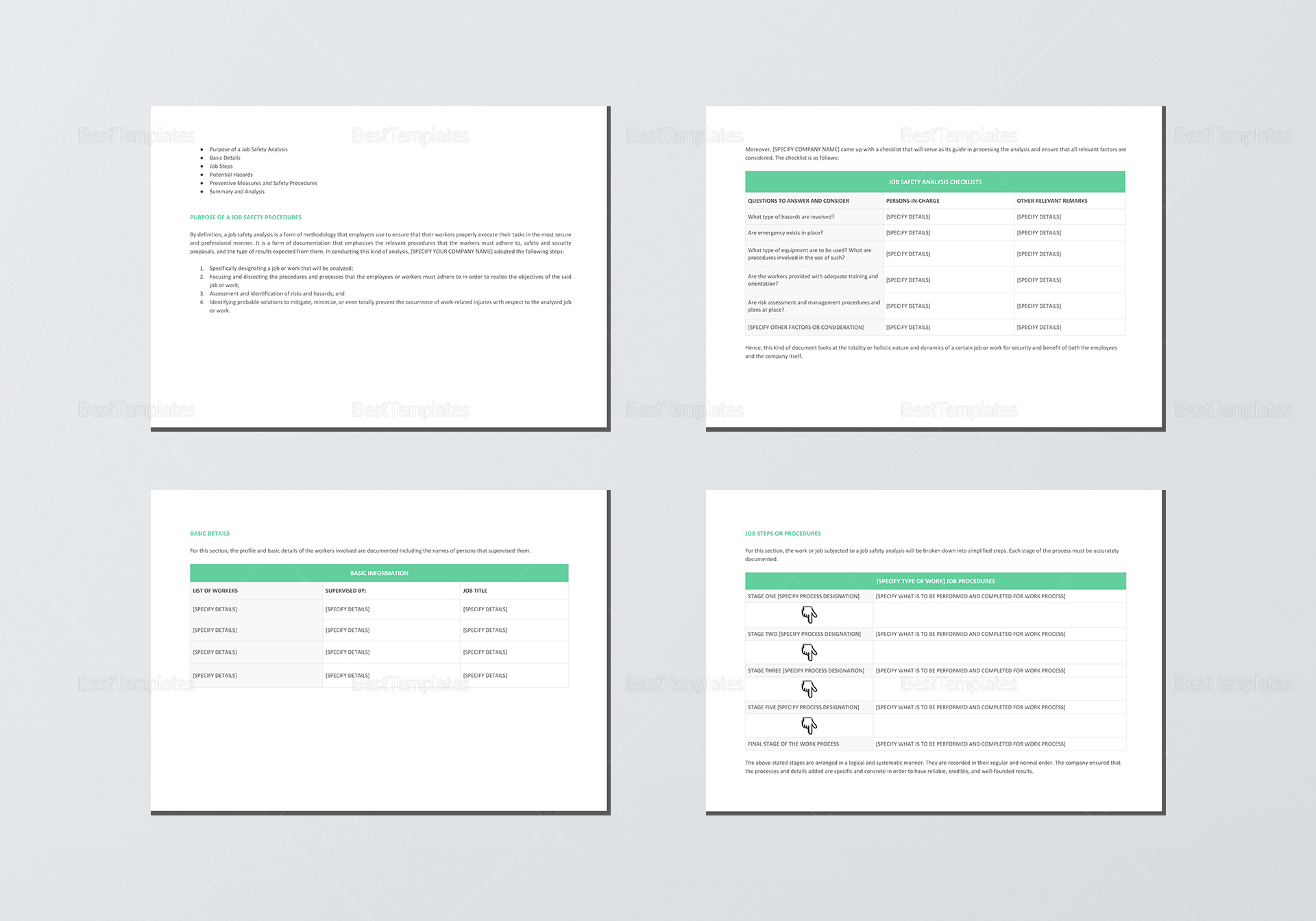 Job Safety Analysis Template in Word, Google Docs, Apple Pages