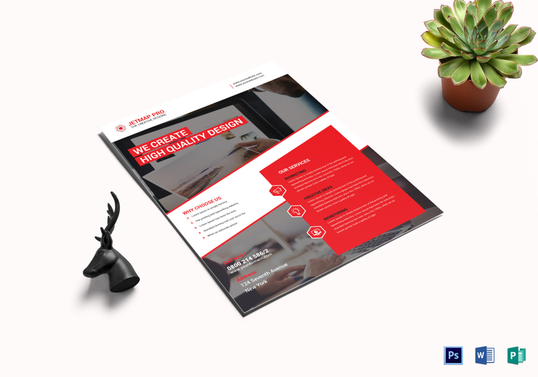 Executive Corporate Flyer Design Template in PSD, Word, Publisher