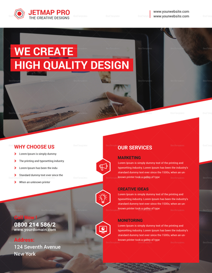 Executive Corporate Flyer Design Template in PSD, Word, Publisher