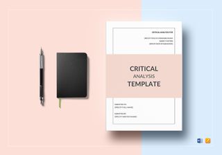 Critical Analysis Template in Word, Google Docs, Apple Pages