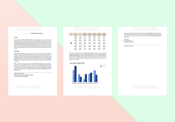 Sales Analysis Template in Word, Google Docs, Apple Pages