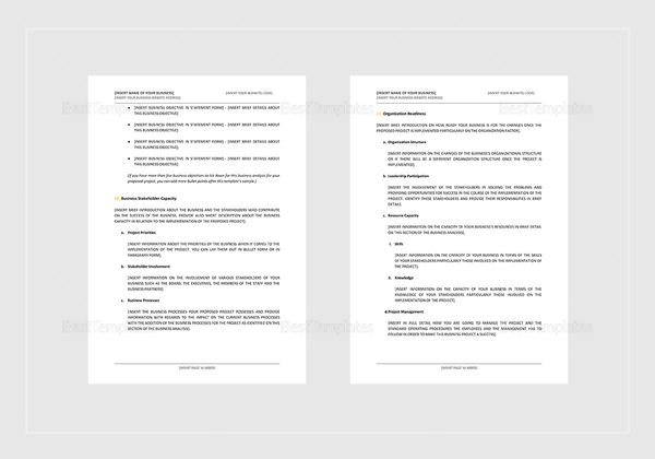 Business Analysis Template in Word, Google Docs, Apple Pages