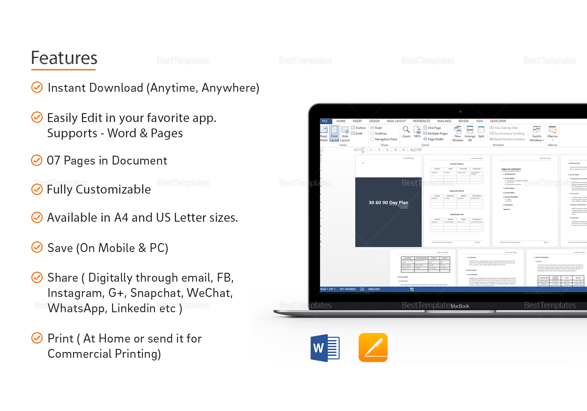 30 60 90 Day Template Database