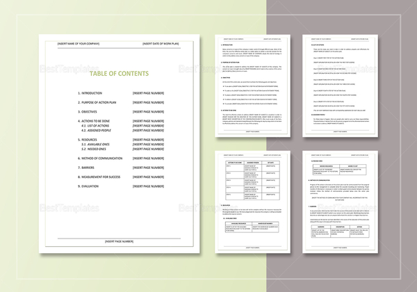 Action Plan Template in Word, Google Docs, Apple Pages