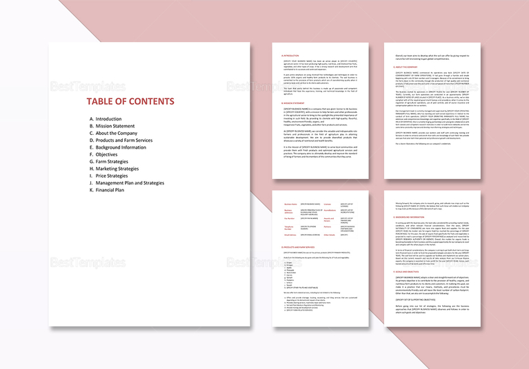 Farm Business Plan Template in Word, Google Docs, Apple Pages