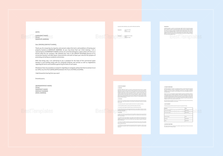 Lease Proposal Template in Word, Google Docs, Apple Pages