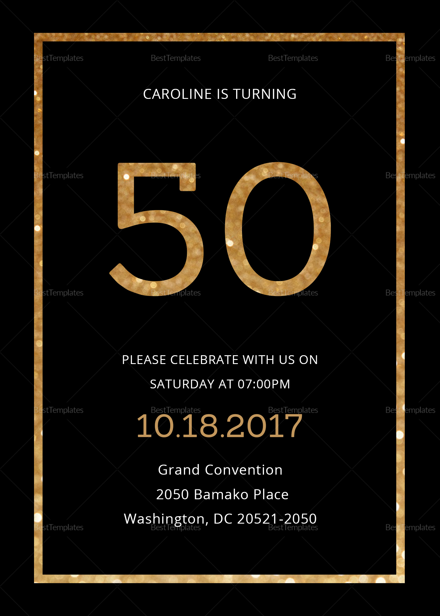 50th Birthday Invitation Templates Word Free Templates Printable Download