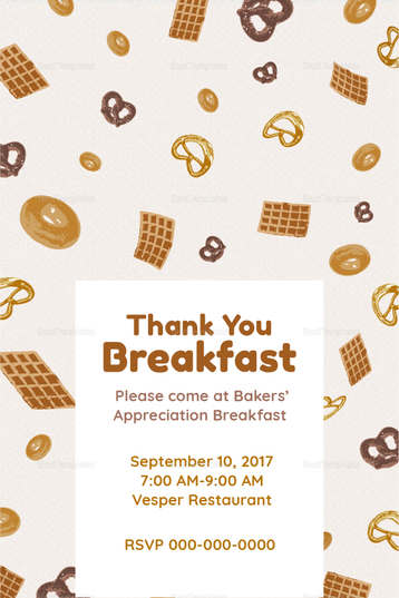 Appreciation Breakfast Invitation Design Template in PSD, Word ...