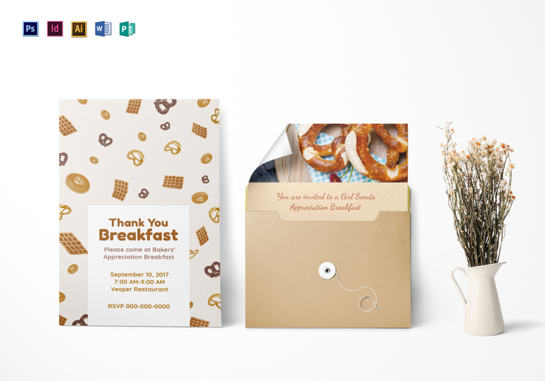 Appreciation Breakfast Invitation Design Template in PSD, Word ...