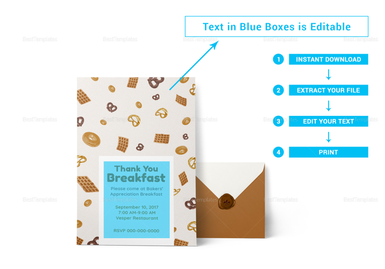 Appreciation Breakfast Invitation Design Template in PSD, Word ...