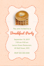 Rose Pink Breakfast Party Invitation Design Template in PSD, Word ...
