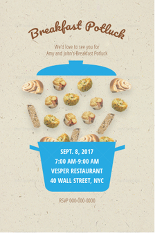 Breakfast Potluck Invitation Design Template in PSD, Word, Publisher ...