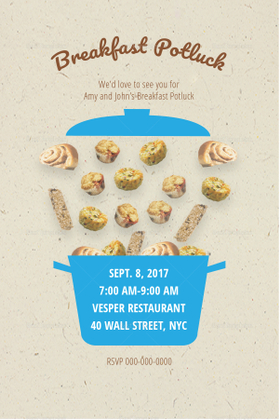 Breakfast Potluck Invitation Design Template in PSD, Word, Publisher ...