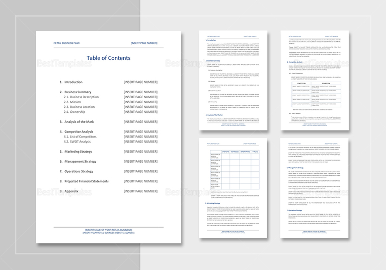 Retail Business Plan Template in Word, Google Docs, Apple Pages
