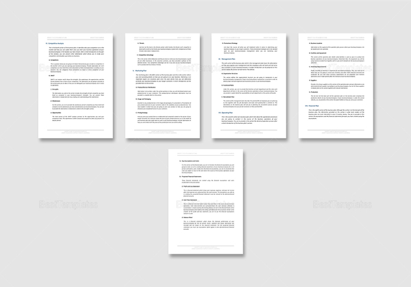 Business Plan Outline Template in Word, Google Docs, Apple Pages