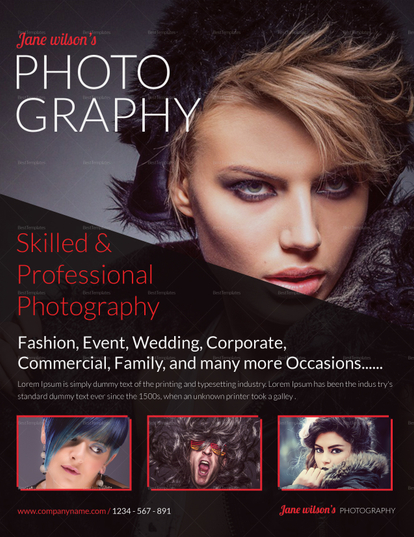 Beautiful Creative Photography Flyer Design Template in PSD, Word ...
