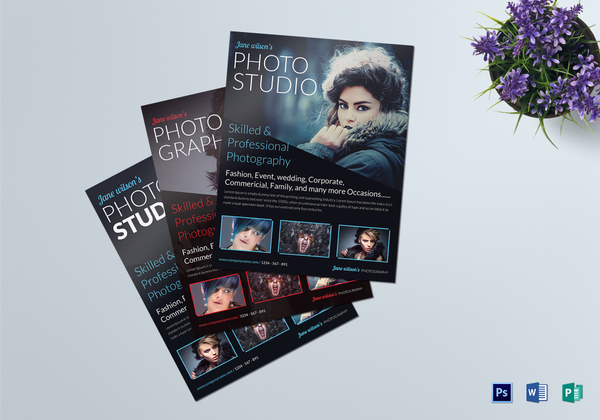Beautiful Creative Photography Flyer Design Template in PSD, Word ...